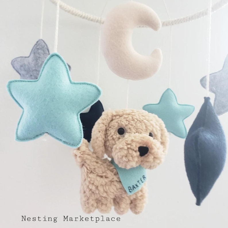 Baby Crib Mobile-dogs Mobile,golden Doodle Dog - Goldendoodle Mobile ...