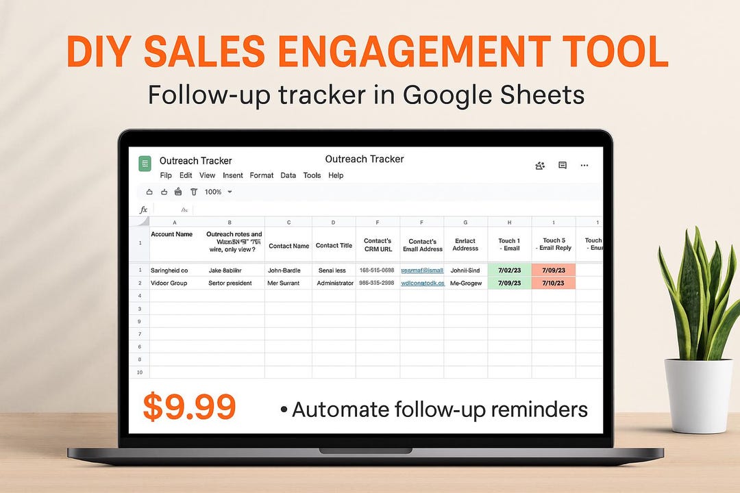 Google Sheets Sales Prospecting Tracker | Gmail Reminders, Prospecting ...