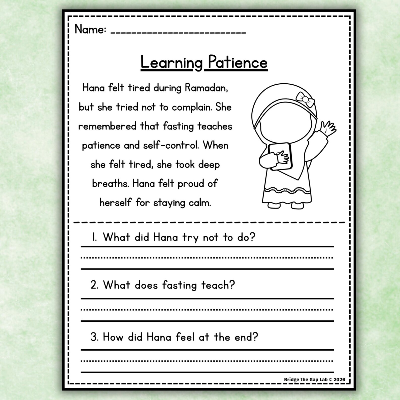 Ramadan Reading Comprehension Worksheets for Kids | Grade 1–3 Islamic ...