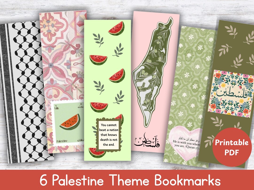 Palestine Bookmark Printable Watermelon Bookmarks Digital Download ...