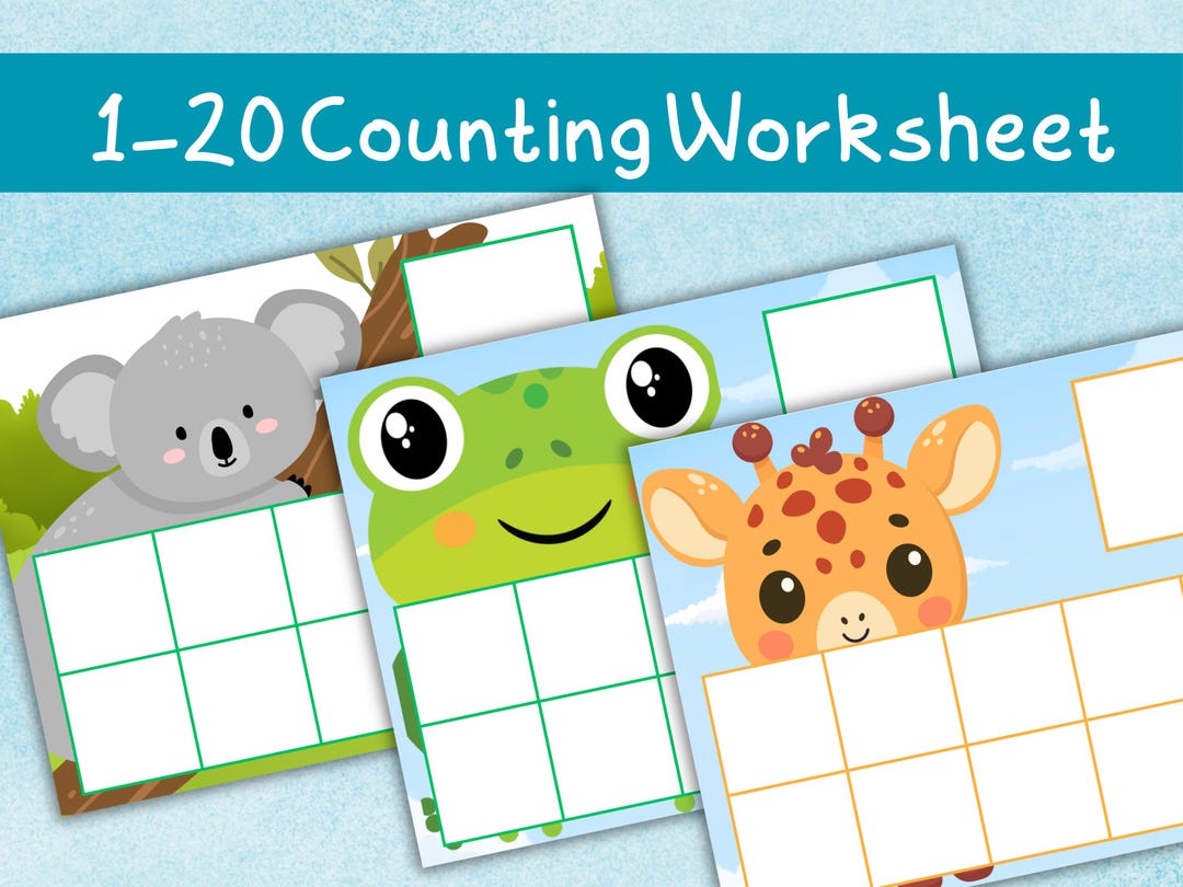 Counting & Number Matching Game Preschool Math Activity 1–20 Number ...