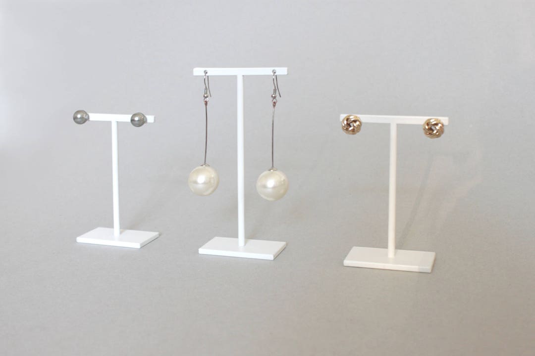 Set of Earring Hanging Displays - Welded and Colored White - Jewellery ...