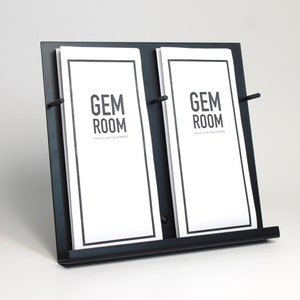NEW Minimalist Double Brochure Pamphlet Holder- Minimalist Metal Side ...