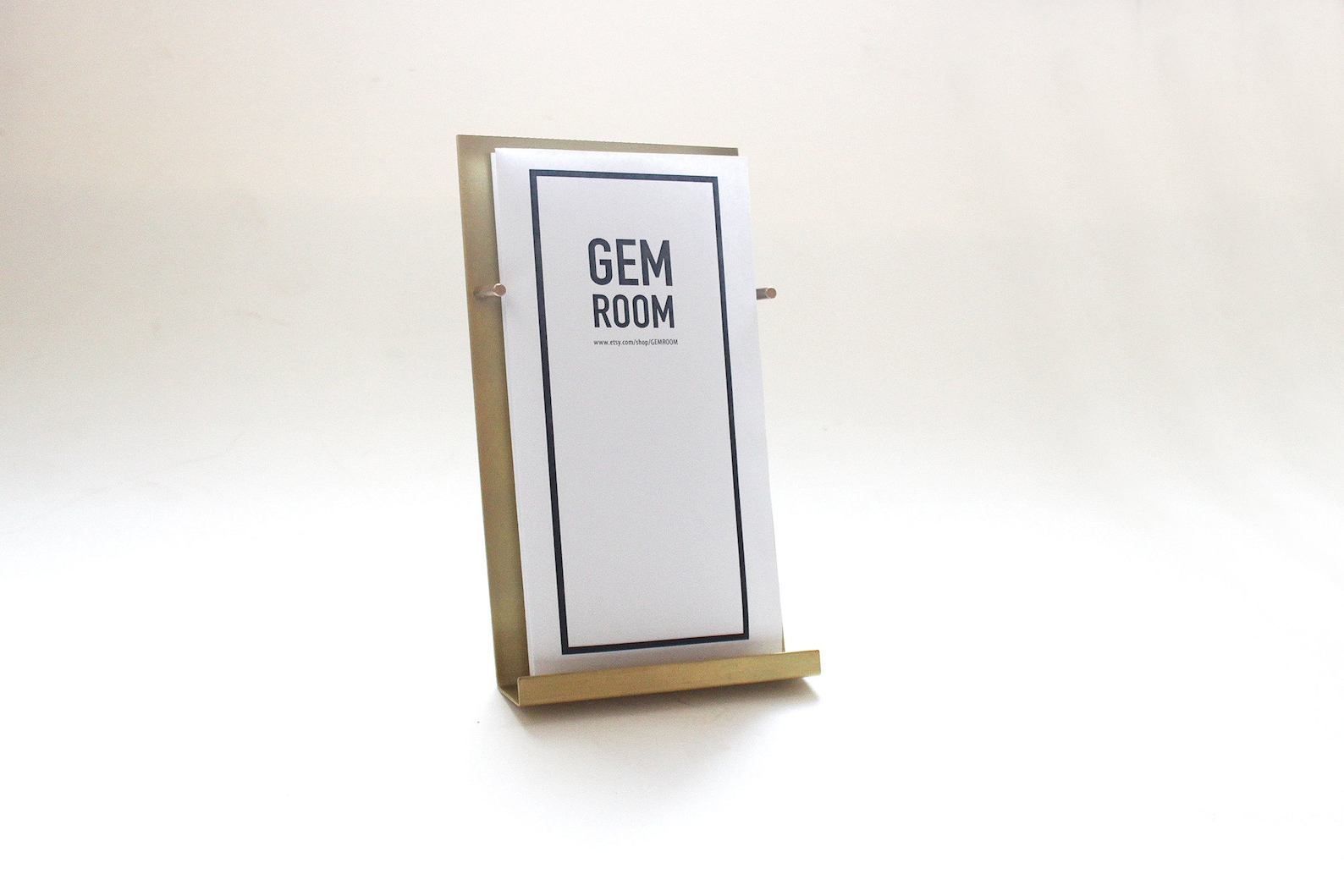 NEW Modern Brass Brochure Pamphlet Holder- Minimalist Brass Metal ...