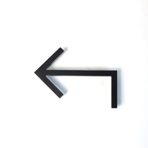 Metal Arrow Wall Sign Left or Right. Directional Arrows Signage System ...