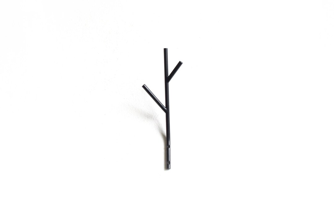 Twig Hooks Hanger - Metal Steel Welded Powder Coated Twig - Coat or ...