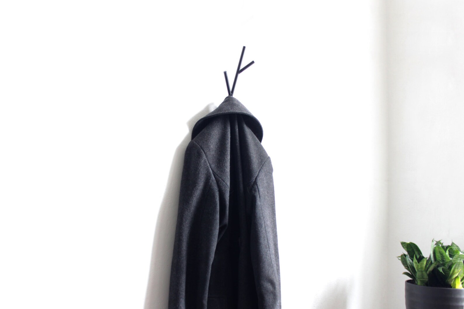 Twig Hooks Hanger - Metal Steel Welded Powder Coated Twig - Coat or ...
