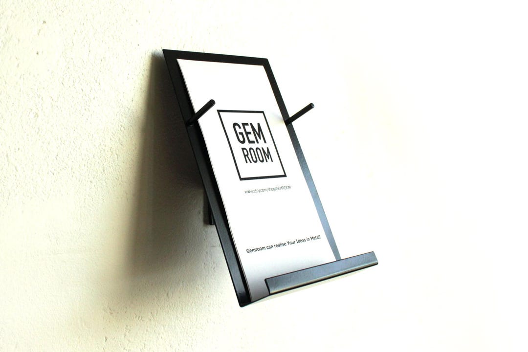 Minimalist Wall Brochure Holder: Metal Pamphlet Display Stand - Etsy