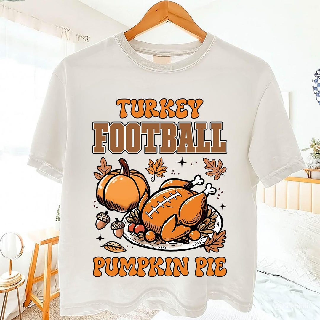 Turkey Football Pumpkin Pie PNG, Fall Game Day Digital Download ...