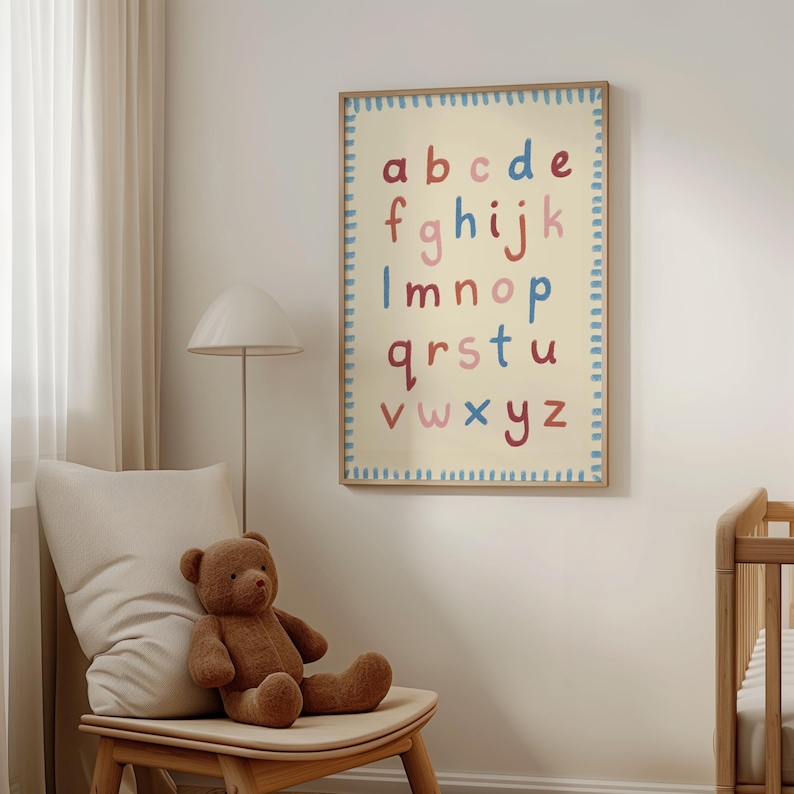 Alphabet - Nursery Wall Art | Digital Download | Printable Kids Room ...