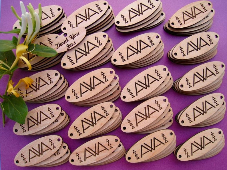 Custom Laser Engraved Birch Ply Wood Tags (set of 50) - Etsy