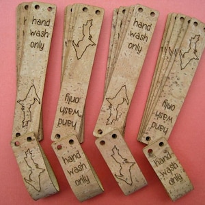 Qty. 25 Custom Laser Engraved Cork Fabric Flexible Labels, Brand Your ...
