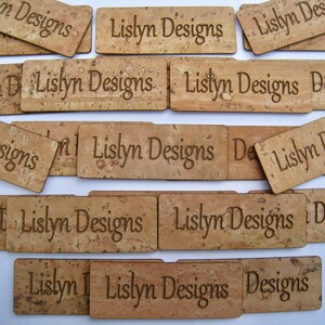 Qty. 25 Custom Laser Engraved Cork Fabric Labels Knitting - Etsy