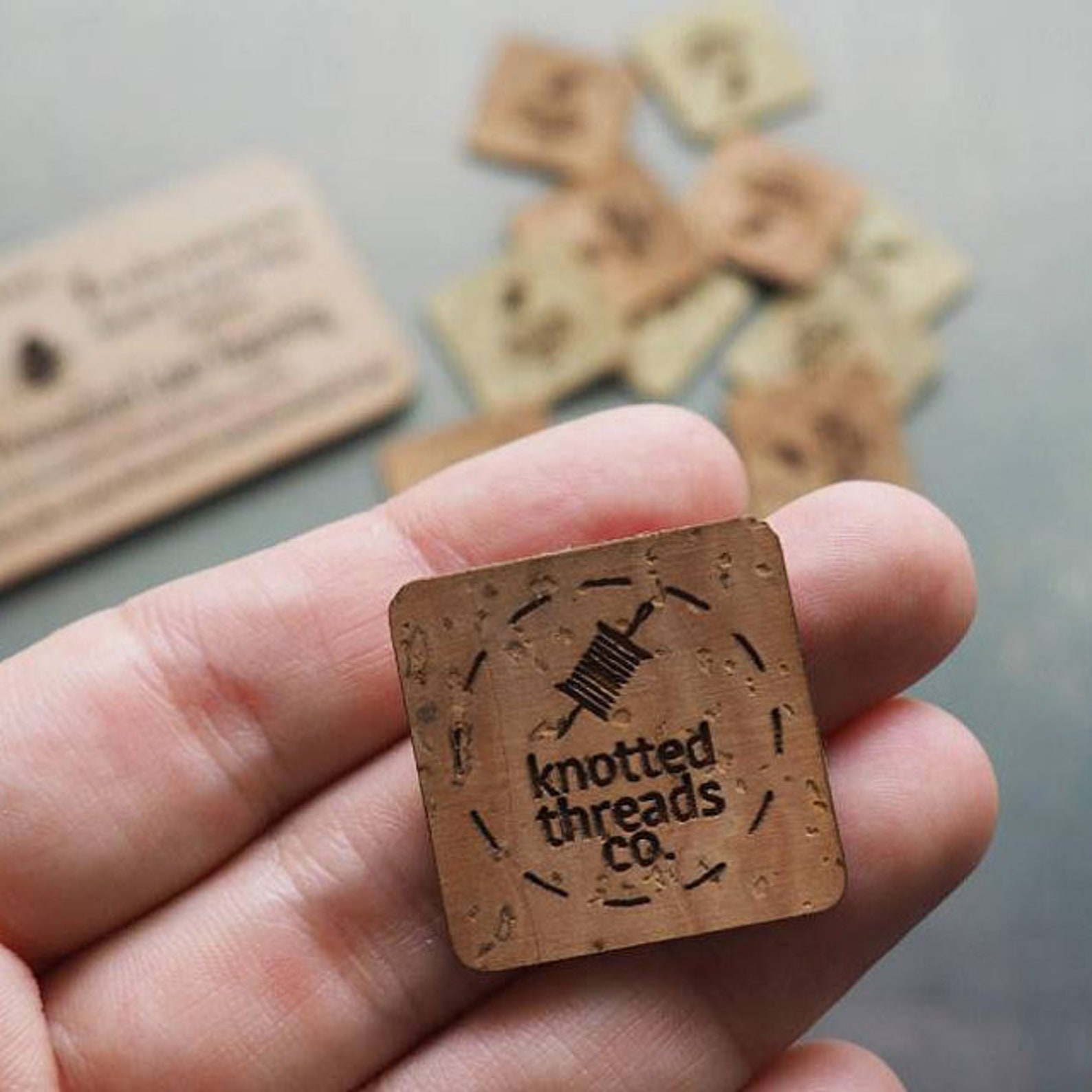 Qty. 25 Custom Laser Engraved Cork Fabric Labels Knitting - Etsy