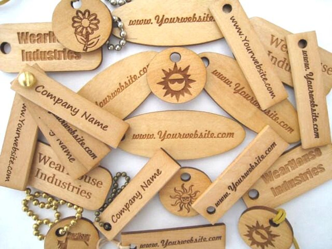 Custom Laser Engraved Pine Wood Tags (set of 25) - Etsy