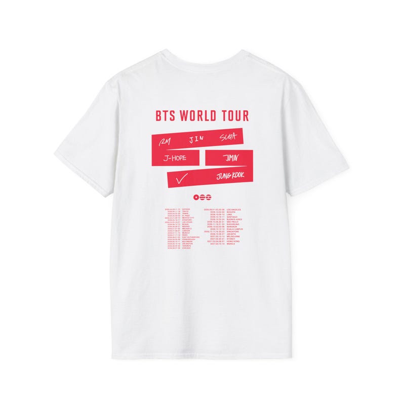 BTS Arirang Tshirt Concert Merch 2026 World Tour - Etsy