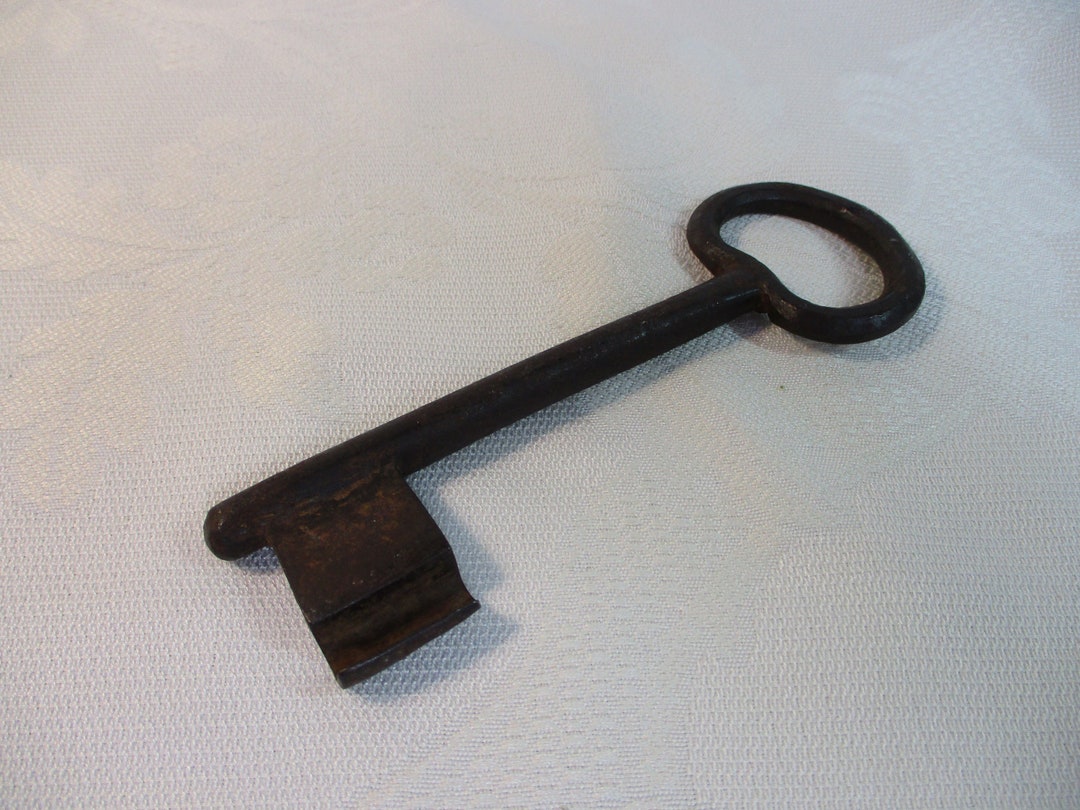 Antique Large Hand Forged Wrought Iron Gate Key Prison Key - Etsy