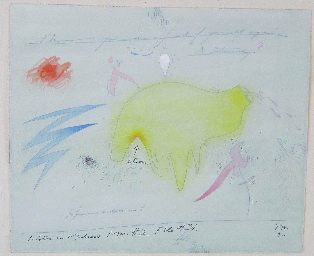 Roy Henry Alexander Gover Original Painting "notes on Madness. Man #2 ...