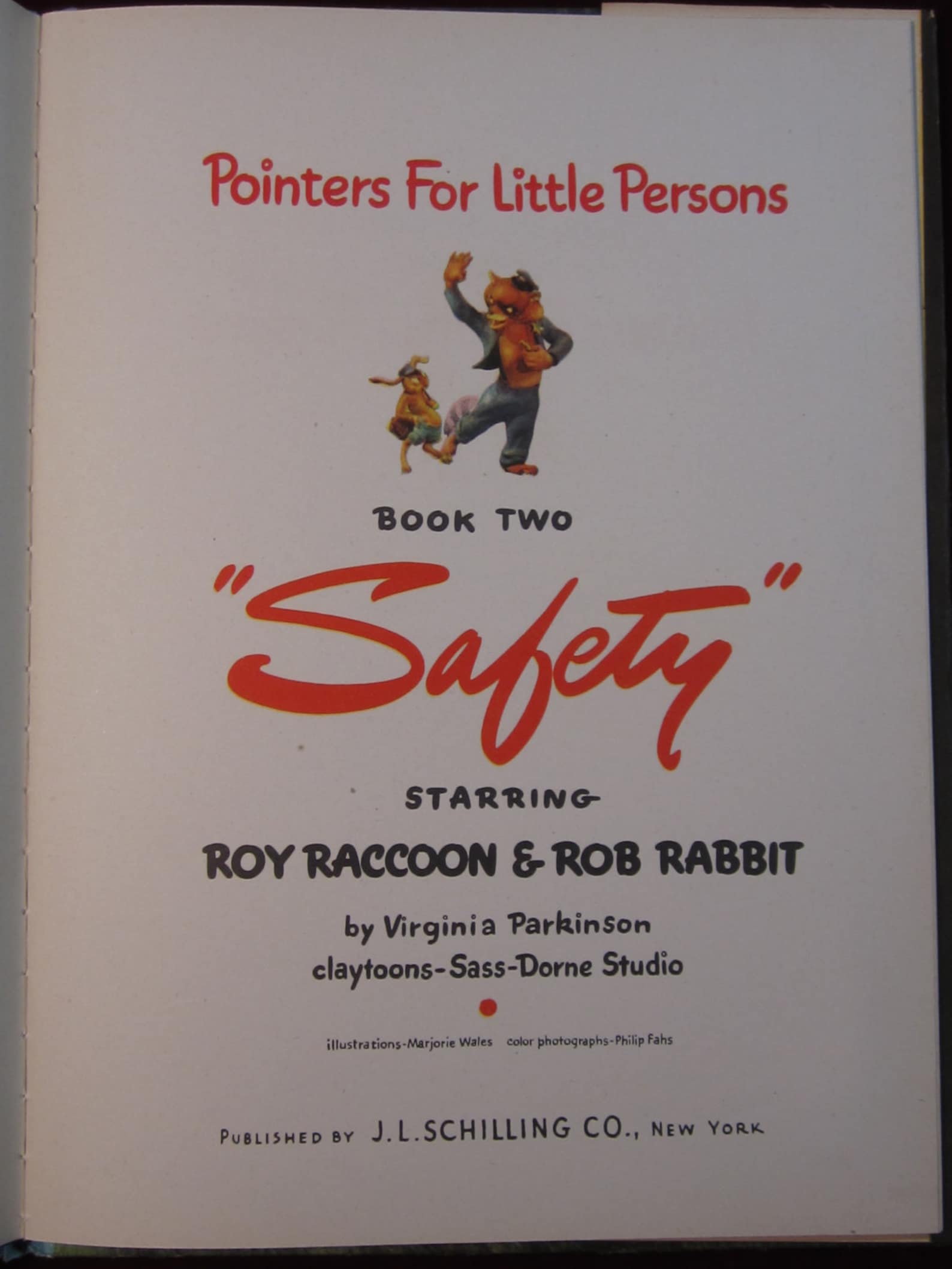 Vintage 1943 Safety Pointers for Little Person Book 2 Roy Racoon & Rob ...