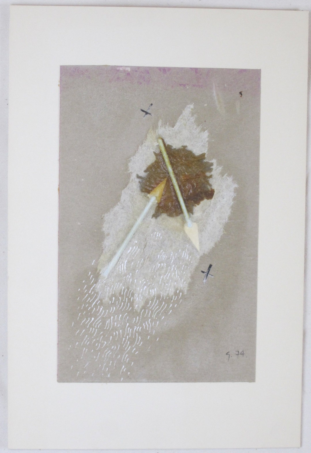 Roy Henry Alexander Gover Original Painting "luminous Form Wiht Arrows ...