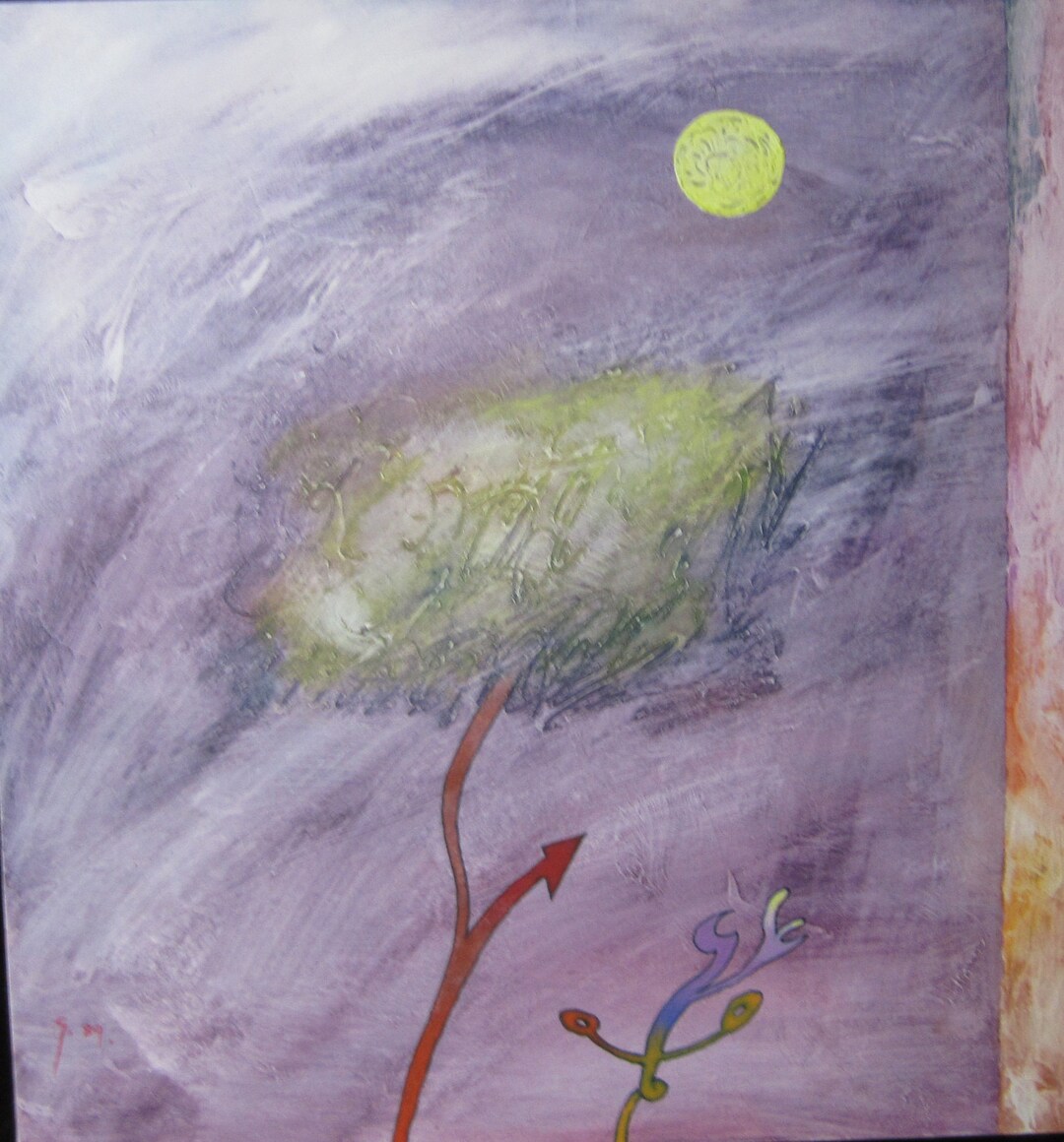 Roy Henry Gover Original Painting "the Night Tree #3" June 1989 Mixed ...