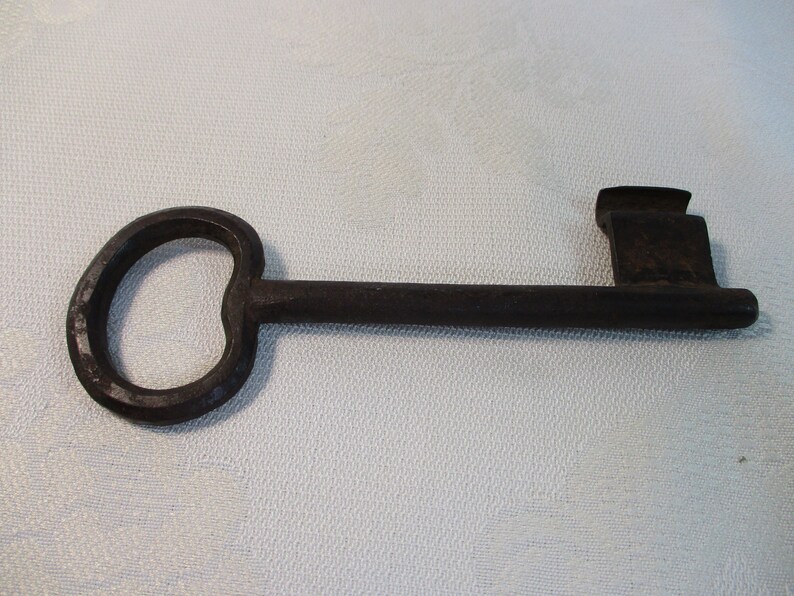 Antique Large Hand Forged Wrought Iron Gate Key Prison Key - Etsy