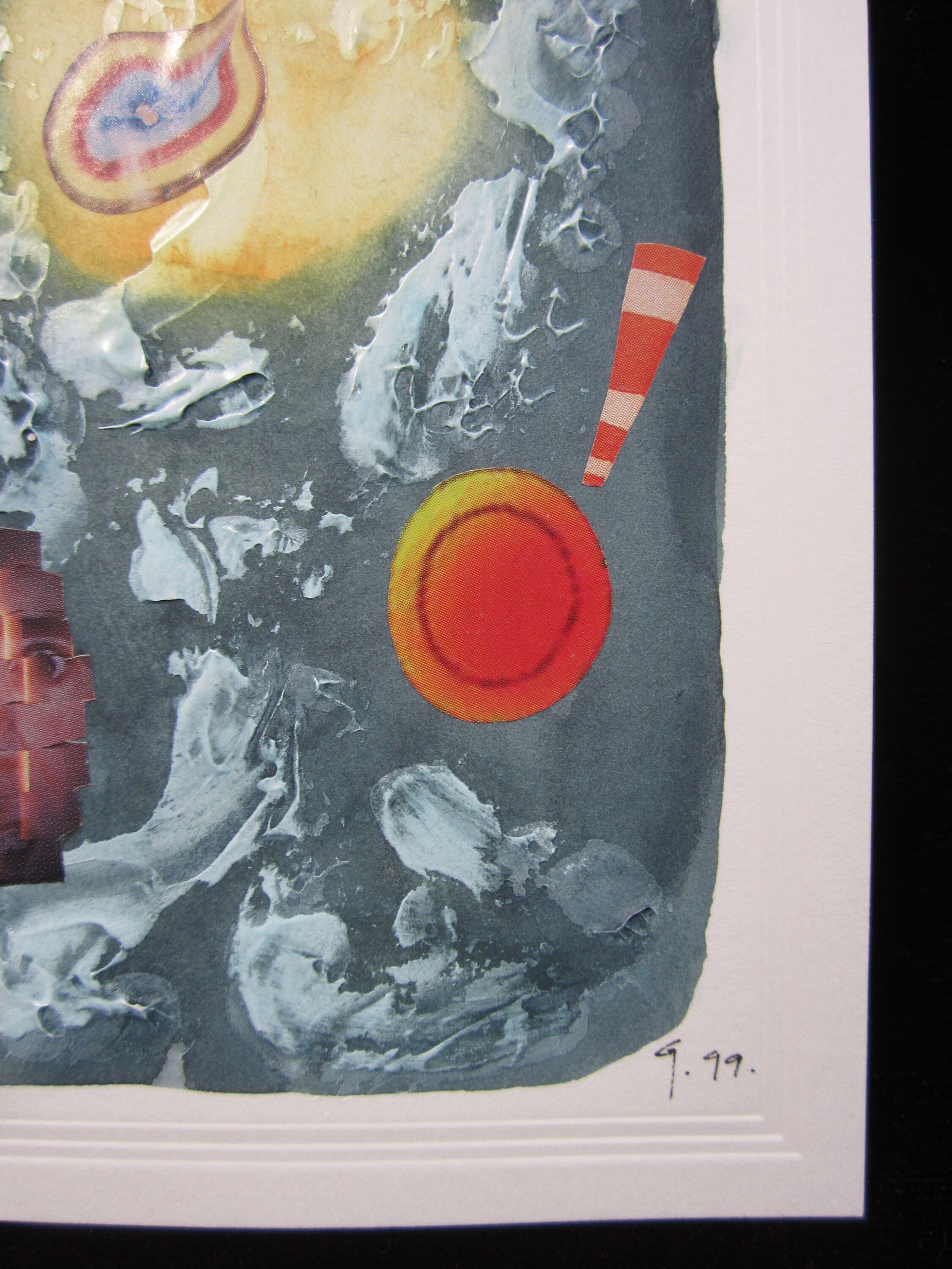 Roy Henry Gover Original Collage on Crane's Note Card, Untitled, Mixed ...