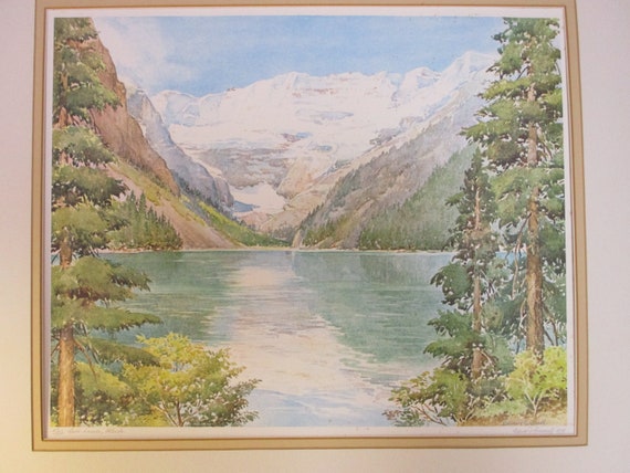 Edward Goodall Lake Louis Alberta 1978 Original Signed - Etsy