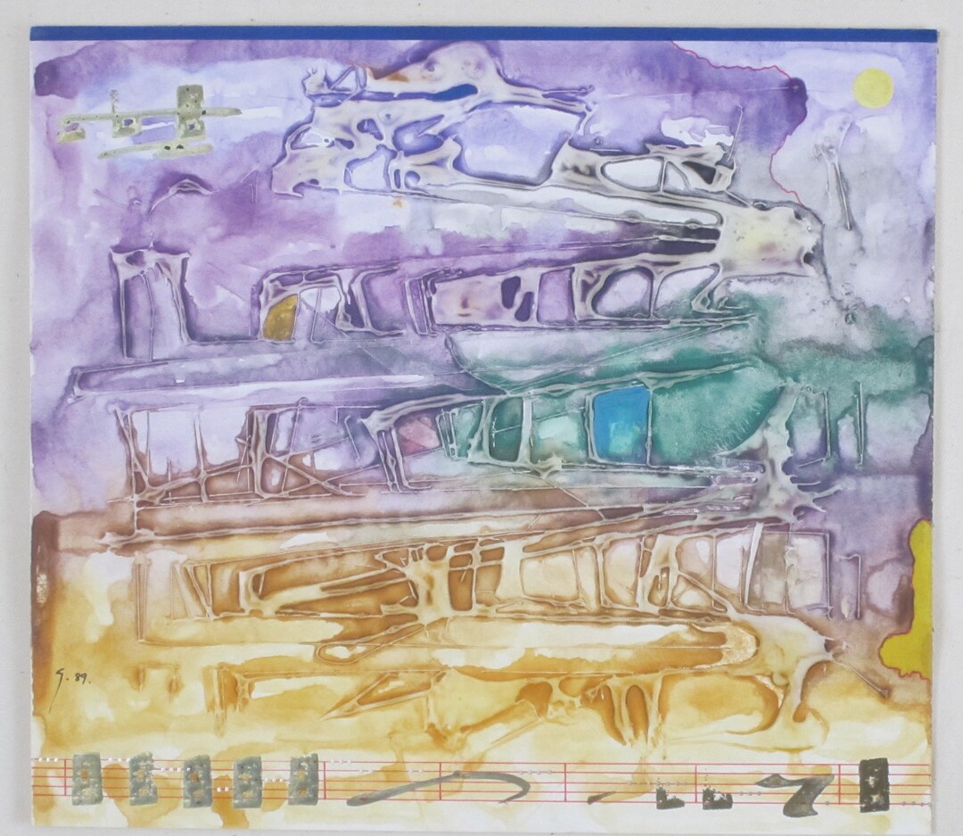 Roy Henry Alexander Gover Original Painting "air Crash in C Minor ...