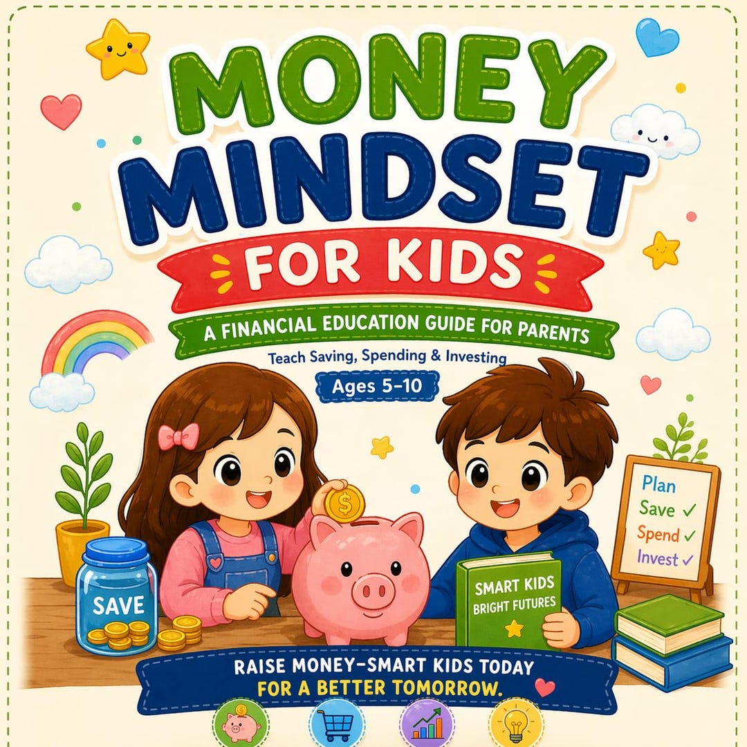 Money Mindset for Kids Printable PDF, Financial Literacy for Children ...