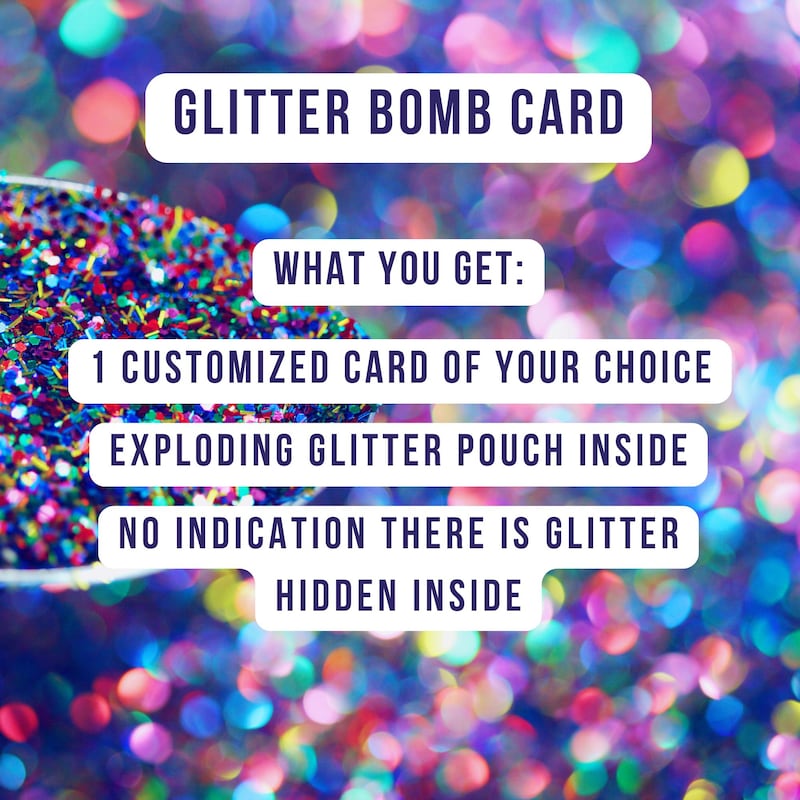 Birthday Glitter Bomb Cards - Etsy