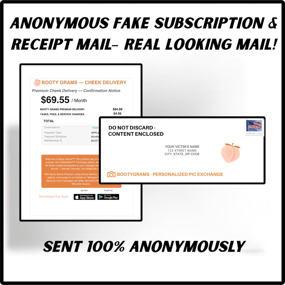 Anonymous Fake Subscription Letter Anonymous Prank Mail - Etsy