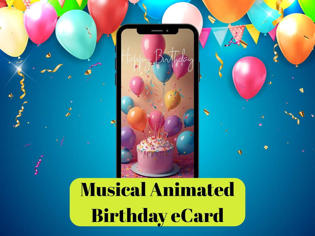 Animated Musical Birthday Ecard | Fun Digital Greeting (instant ...
