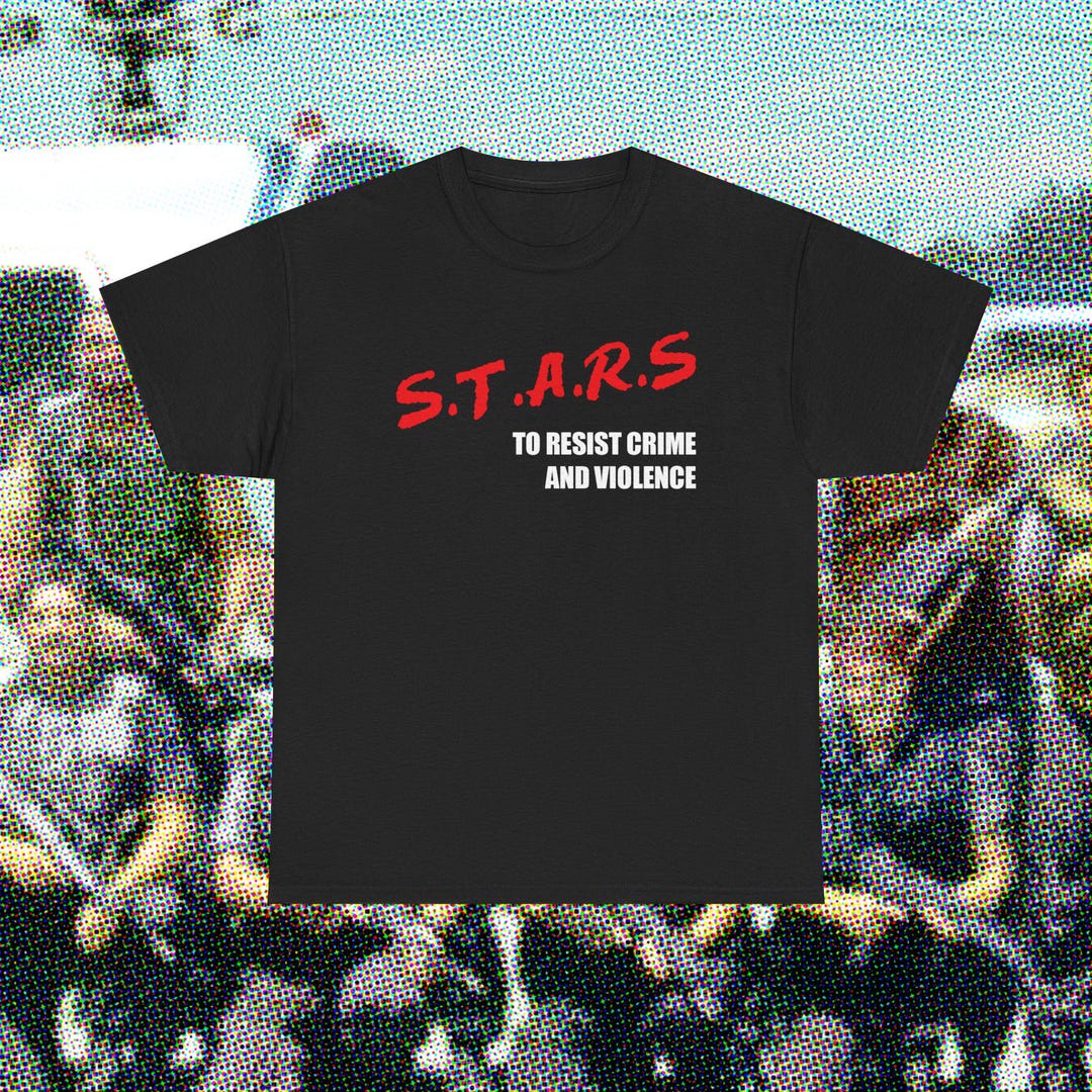 Resident Evil STARS Y2k Horror Game Unisex Tee, T-shirt, Shirt, Cotton ...