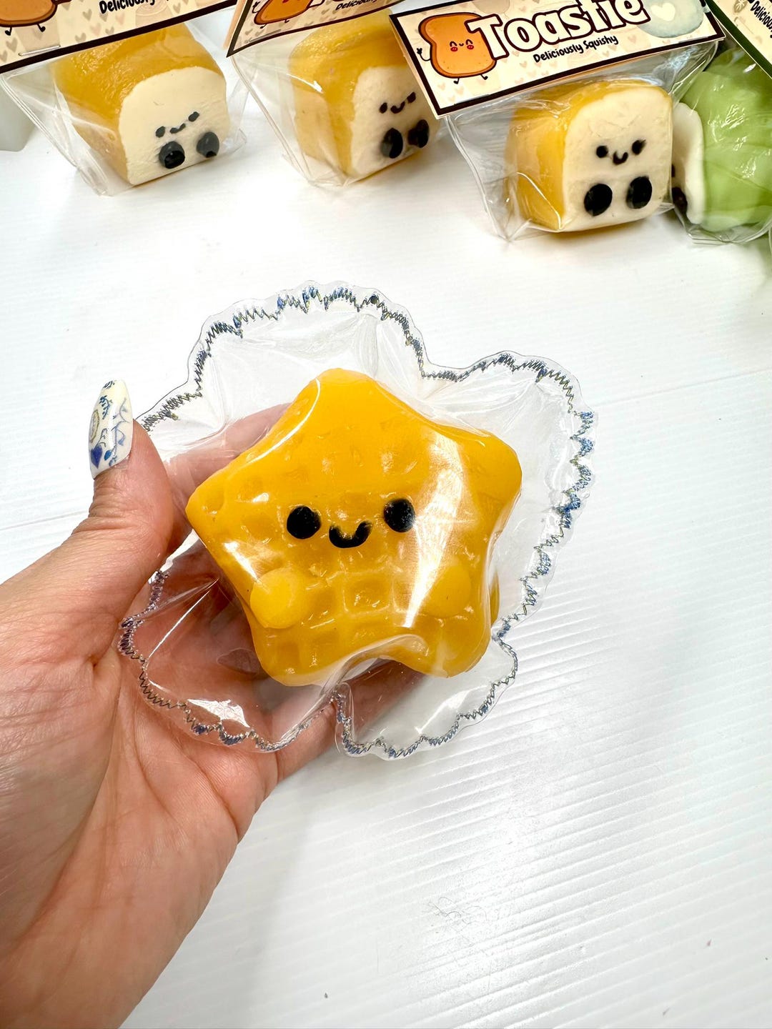 Handmade Star Waffle Squishy | Slow-rise Stress Relief | Sensory Fidget ...
