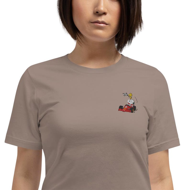 Embroidered Peanuts Snoopy F1 Racing T-shirt | Unisex Motorsport Tee ...