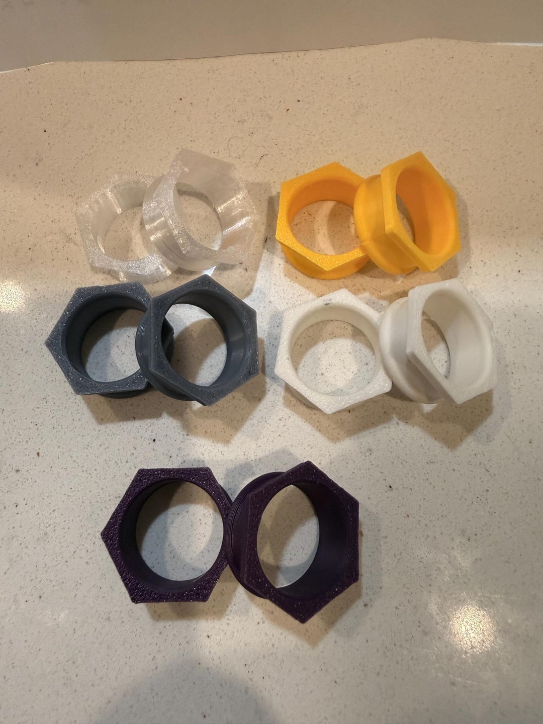 Hexagon Ear Tunnels | 3D Printed Gauges in Multiple Sizes & Colors ...