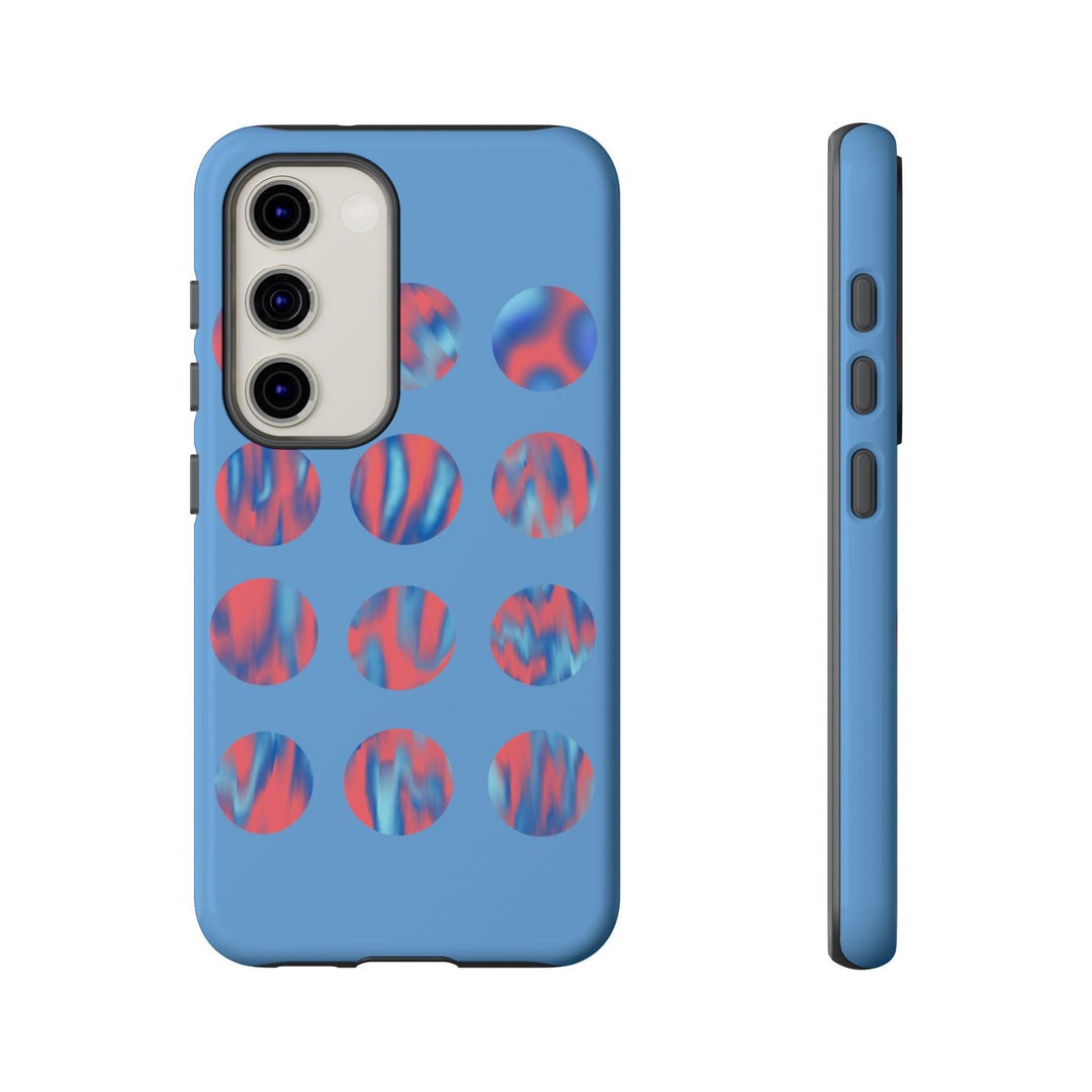 Peach Blue Abstract Dots Tough Phone Case - Etsy