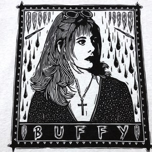 Buffy the Vampire Slayer Linocut Block Print T Shirt - Etsy