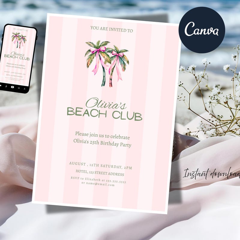 Beach Club Birthday - Etsy