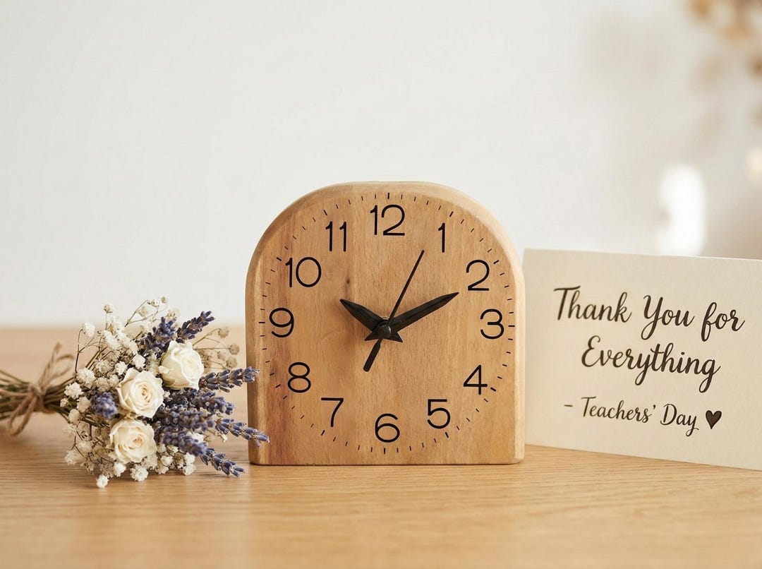 Software Engineer Desk Decor, Minimalist Wood Table Clock, Developer ...