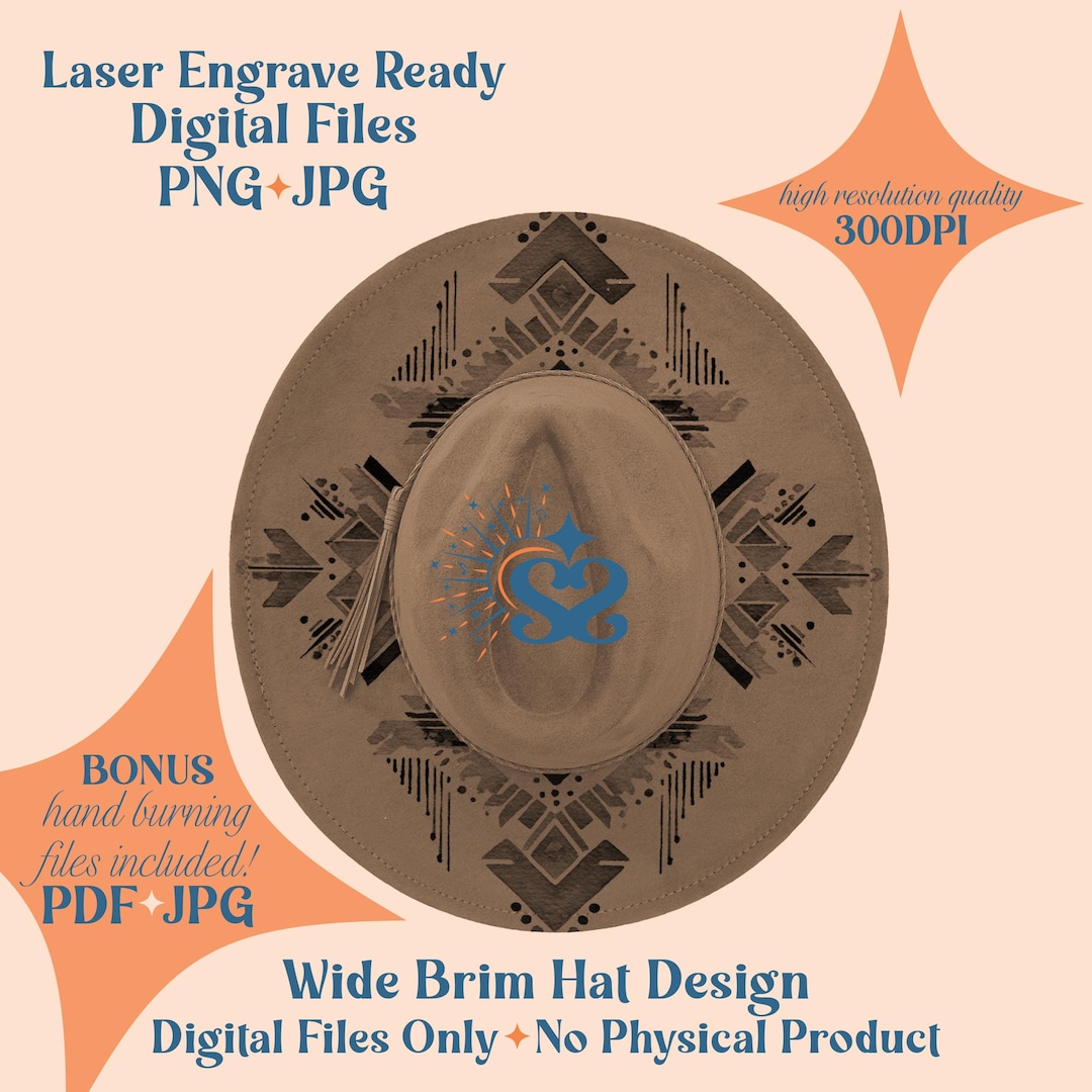 Hat Burn Design, Laser Engrave & Hand Burn Digital Download PNG, Jpg ...