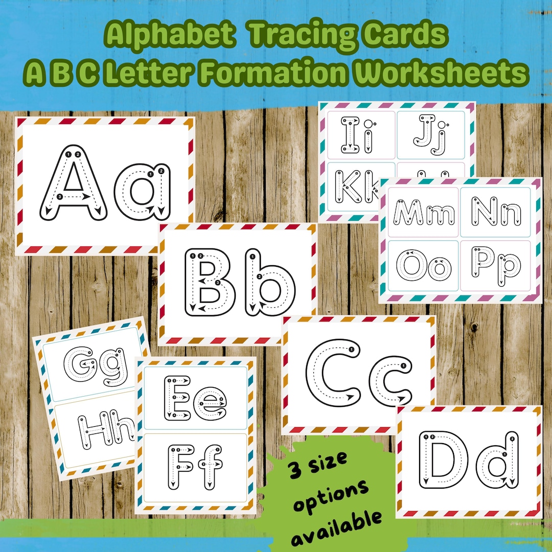 Alphabet Tracing Worksheets | ABC Letter Formation Practice (PDF) - Etsy