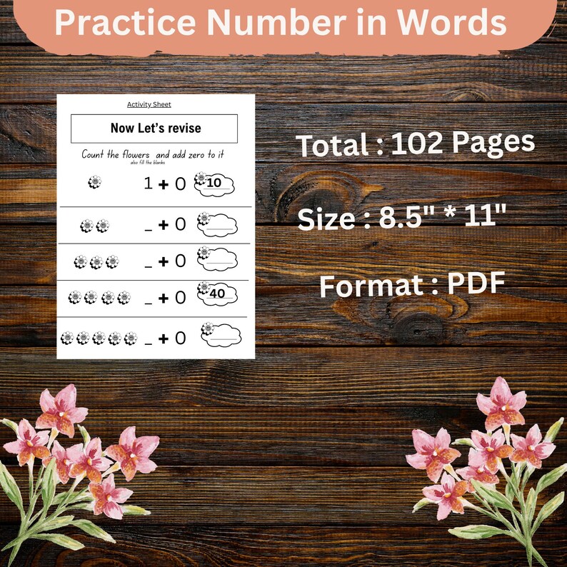 Printable Numbers 1 to 100 Tracing Worksheets With Words & Images ...