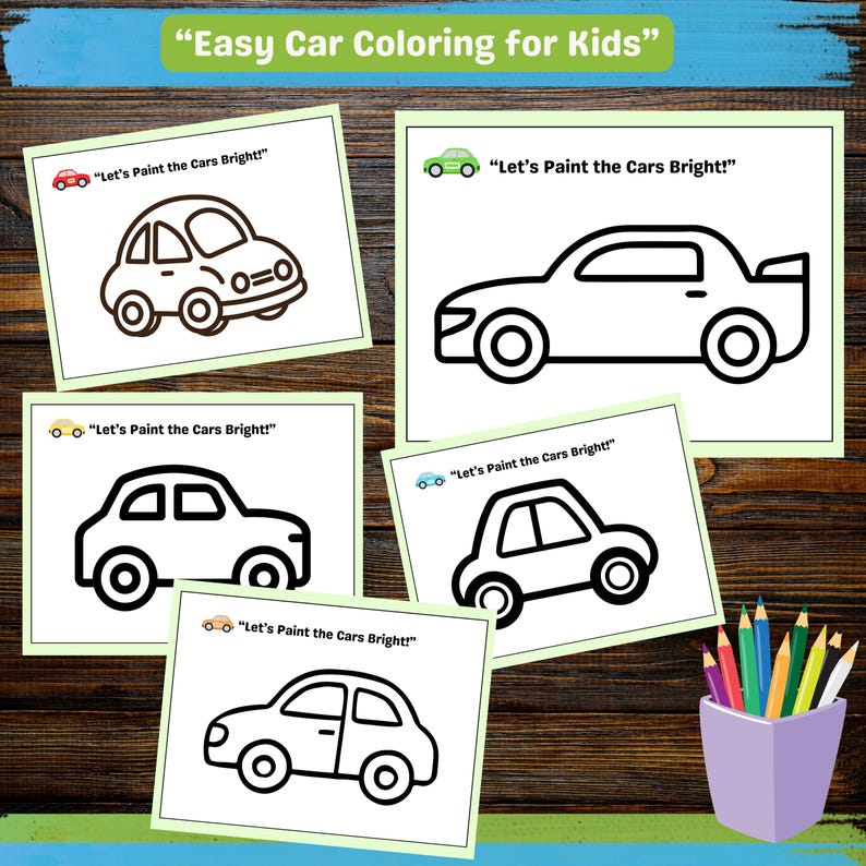 Car Garage Color Matching Activity for Toddlers, Cut Paste Game ...