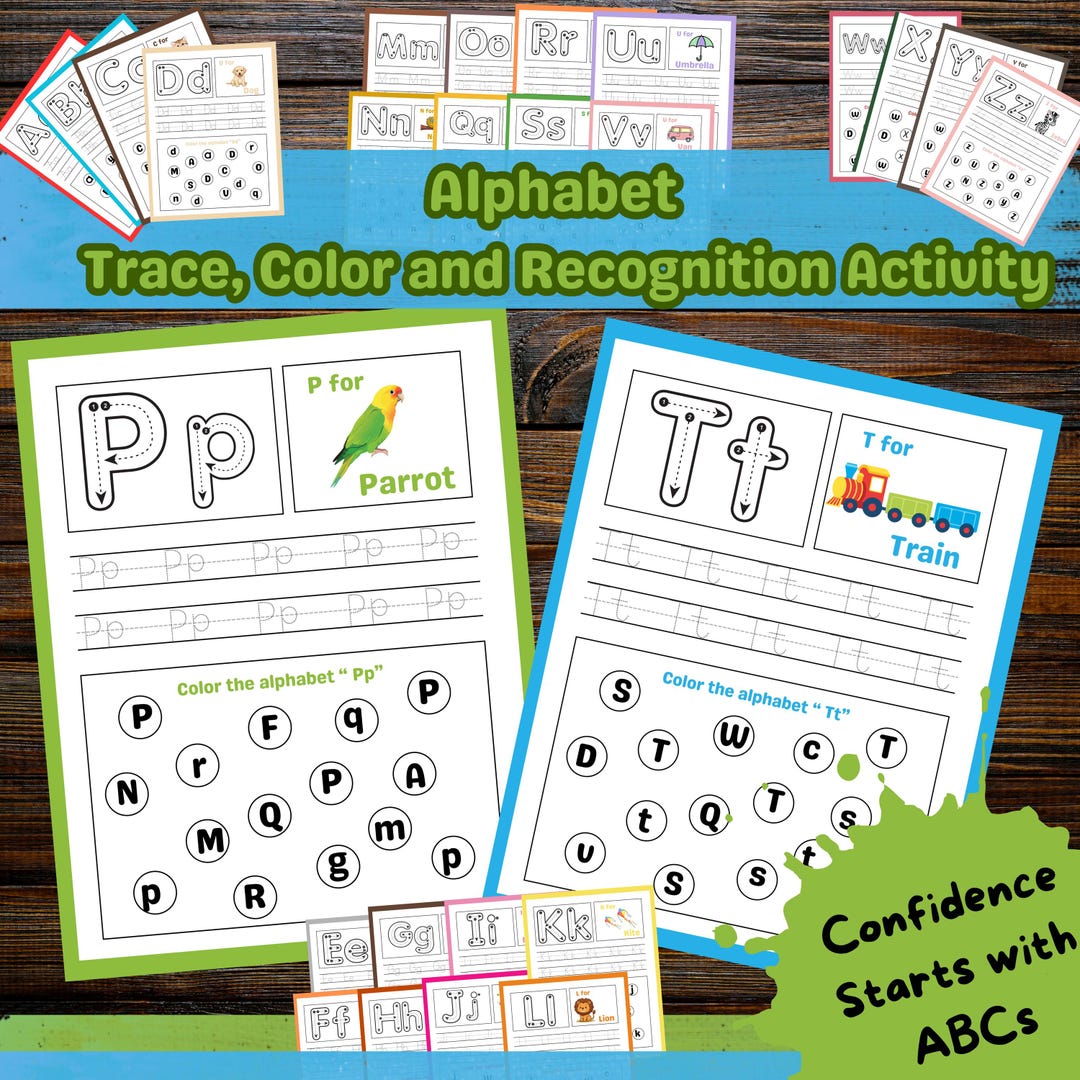 Alphabet Tracing Workbook: Preschool Abcs, Letter Recognition, Matching ...