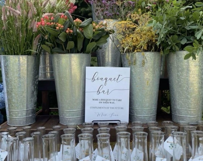DIY Flower Bar Kit Bouquet Bar for Make Your Own Bouquet Station White ...