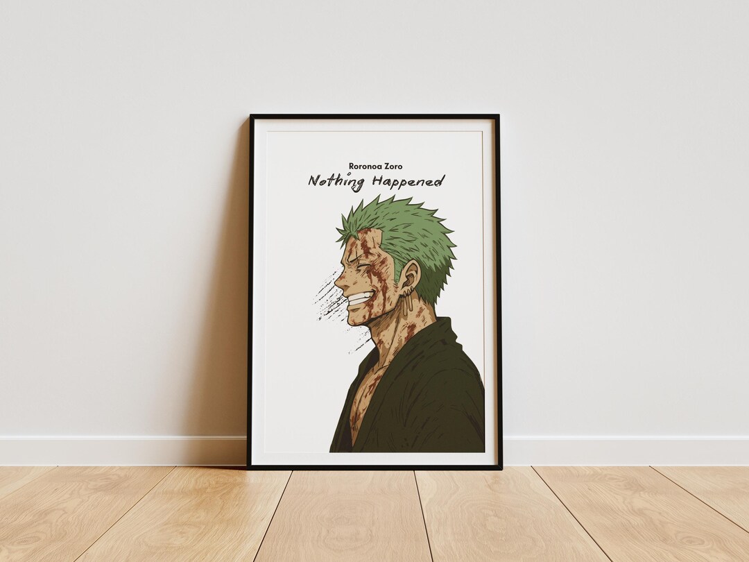 Zoro One Piece Anime Poster, Motivational Quote Wall Art, Otaku Gift ...