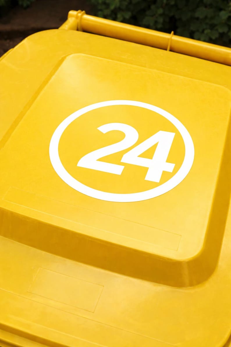 Custom Wheelie Bin Sticker With House Number – Waterproof Vinyl Sticker ...