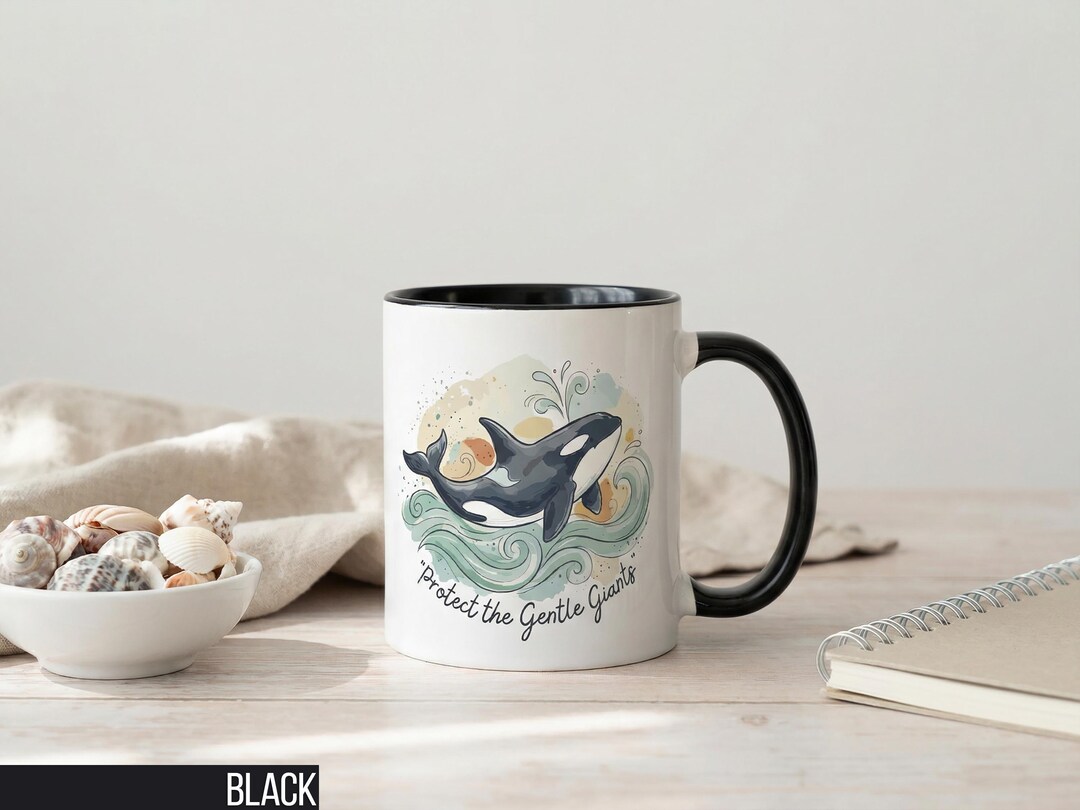 Orcas Mug, Orca Whale Gift, Whale Coffee Mug for Ocean Lovers, Coastal ...